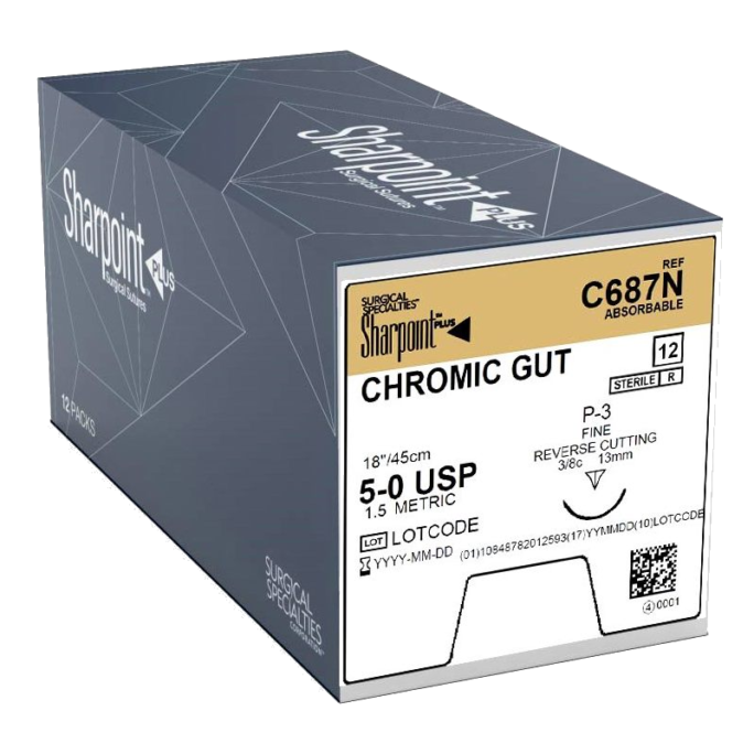 Chromic Gut 5-0 Natural 1x45cm P-3 - Surgical Specialties Chromic Gut 5-0 Natural 1x45cm P-3 - Surgical Specialties